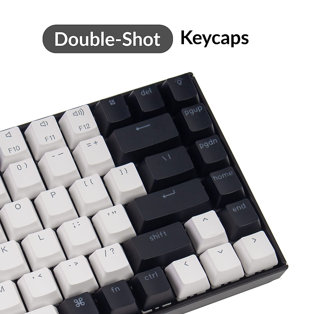 Keychron K2 75% Layout Hot-swappable Bluetooth Wireless/USB Wired Mechanical Keyboard with Gateron G Pro Brown Switch/Double-Shot Keycaps/RGB Backlit 84-Key Computer Keyboad for Mac Windows Version 2