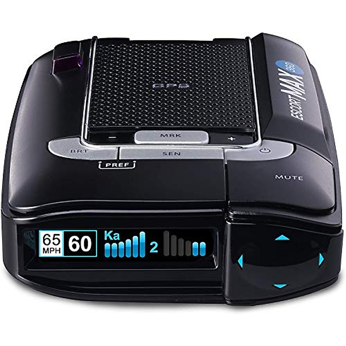 ESCORT Max 360 Laser Radar Detector - GPS, Directional Alerts, Dual Antenna Front and Rear, Bluetooth Connectivity, Voice Alerts, OLED Display, Escort Live