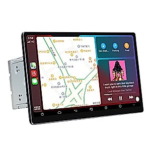 JOYING Carplay Stereo 11.6 Inch Octa Core Double Din Car Stereo Android 10 Navigation Car Stereo With Full-Fit 1920x1080 Screen 8GB+128GB Support Bluetooth 5.1/AM/FM Radio/4G Module/DVR/Back-Up Camera