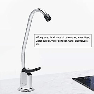 OKJHFD Kitchen Sink Faucet,G1/4in Universal Kitchen Press Type Copper Alloy Gooseneck Sink Faucet Tap for Household Laundry bar Kitchen Sinks
