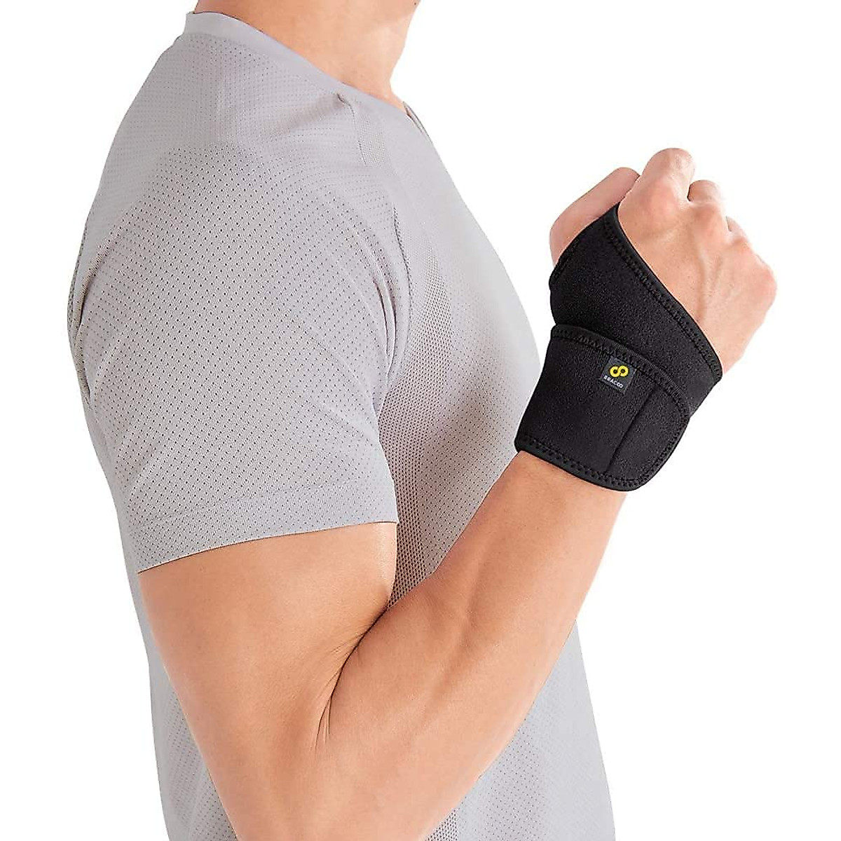 Bracoo Wrist Compression Wrap Brace for Carpal Tunnel, Adjustable Support Strap bands,Weightlifting, Fitness, Tendonitis, Arthritis, Joint Pain Relief, Wrist Tendonitis, Right & Left Hand, WS10