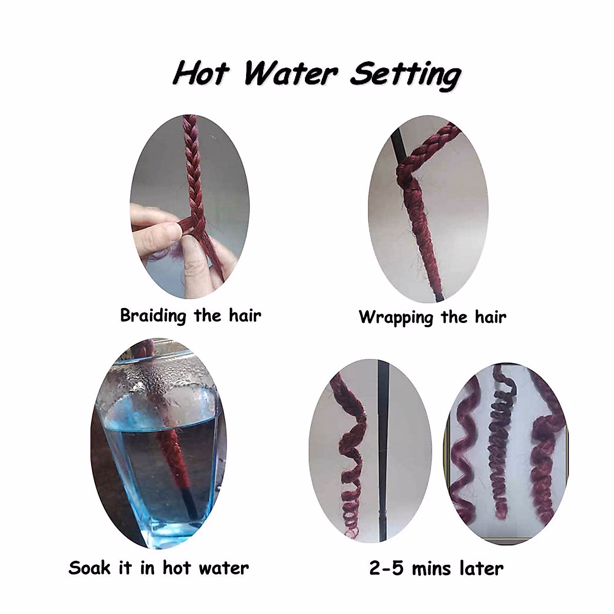 Liang Dian Pre Stretched Braiding Hair Ombre 30 Inch 8 Packs Synthetic Crochet Braids Hot Water Setting Professional Soft Yaki Texture Synthetic Hair Extensions(1B/30/27)