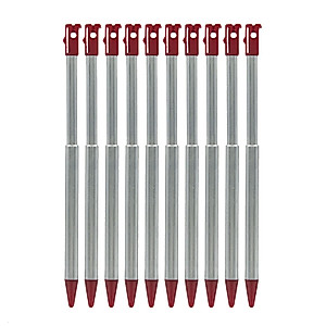 Assecure Metal Extendable Stylus for 2012 Nintendo 3DS - 10 Pack Red | ZedLabz