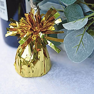 Efavormart 6 Pack - 5" Metallic Gold Foil Balloon Weights for Birthday, Helium Balloon Weights for Wedding, Party, Table, Centerpiece Decorations