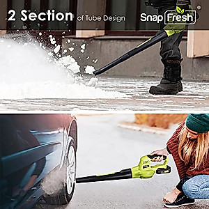 Cordless Leaf Blower, Electric Leaf Blower Battery-Powered, 20V Lithium Leaf Blower Cordless with Battery & Charger, Powerful Cordless Blower Lightweight for Sweeping Snow (Battery&Charger Included)