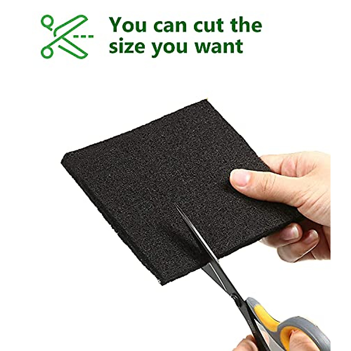 10 Pack Square Compost Bin Filters Spare Activated Carbon Filter Sheets for Indoor Kitchen Compost Bucket Countertop and Recycle Bin (5 Inches)