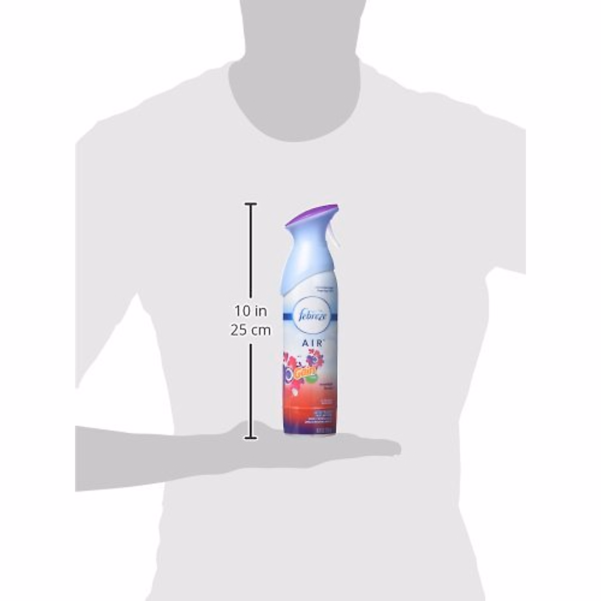 Febreze Air Refresher - with Gain Moonlight Breeze Scent - with New OdorClear Technology - Net Wt. 8.8 OZ (250 g) Per Bottle - Pack of 2 Bottles