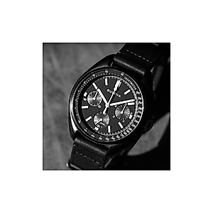 Bulova Men's Archive Series Lunar Pilot 6-Hand Chronograph Precisionist Black Ion-Plated Stainless Steel, Black NATO Strap and Sapphire Crystal Style: 98A186