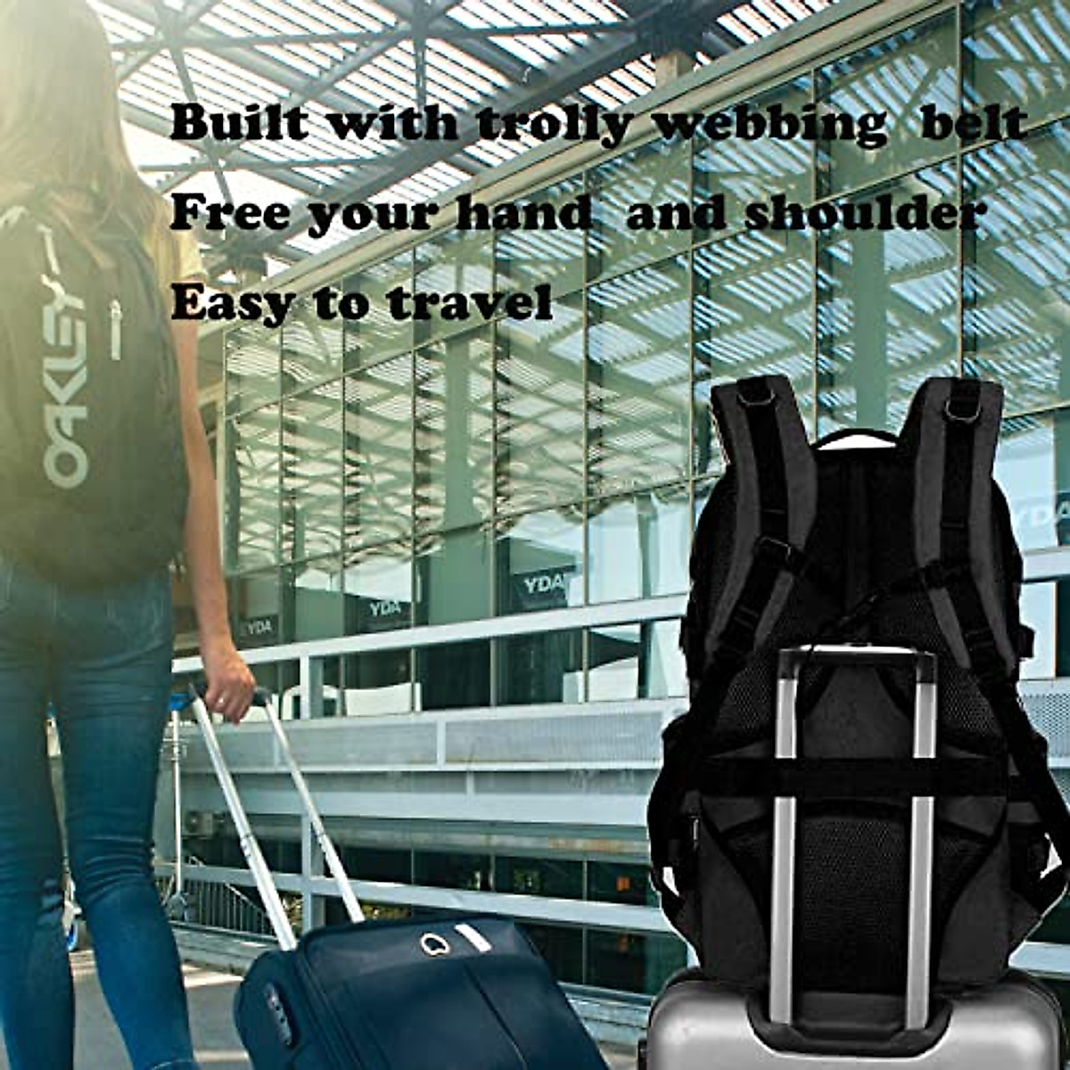 outdoor plus Extra Large Camping Backpack For Men, Military Molle Hiking 2 Daypack 50L Waterproof Backpacking Rucksack