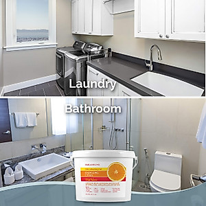 SMELLS BEGONE Odor Absorber Gel - Air Freshener & Odor Eliminator for Homes, Garages & Commercial Buildings - Industrial Size - Energizing Citrus Scent - 1 Gallon