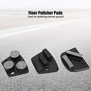 3PCS Diamond Sanding Pads, Diamond Grinding Discs, Floor Polisher Pads for Polishing Uneven Ground, Leveling Concrete