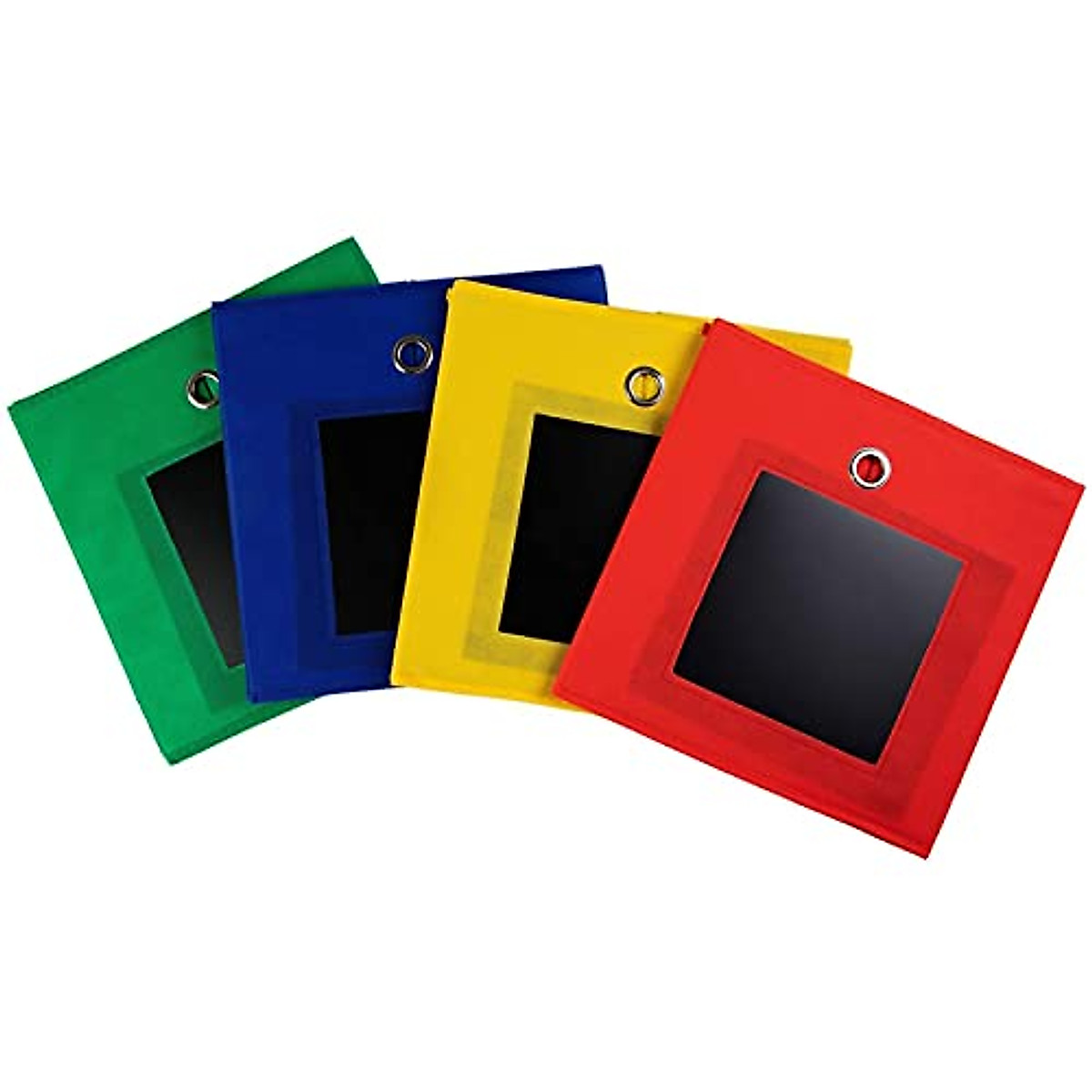 PINKBlUE Set of 4 Foldable Fabric Basket Bins, Collapsible Storage Organizer Cube 10.5 x 10.5 x 11 inch for Nursery, Playroom, Kids, Living Room