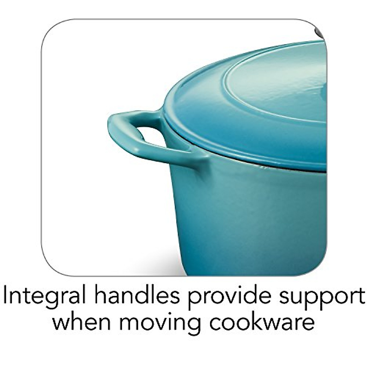 Tramontina Enameled Cast Iron Covered Dutch Oven 5.5-Quart Medium Blue, 80131/036DS