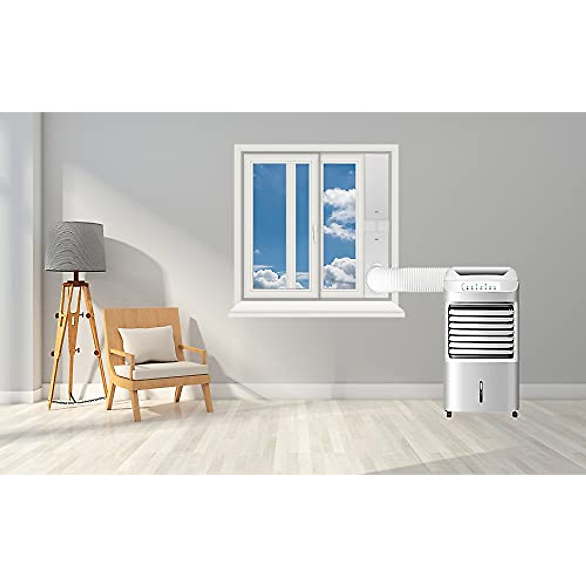 GOZFLVT Portable Air Conditioner Window Vent Kit,Sliding Window Vent Air Conditioner Suitable for Air Conditioner Hose with 5.1 Inches/13cm