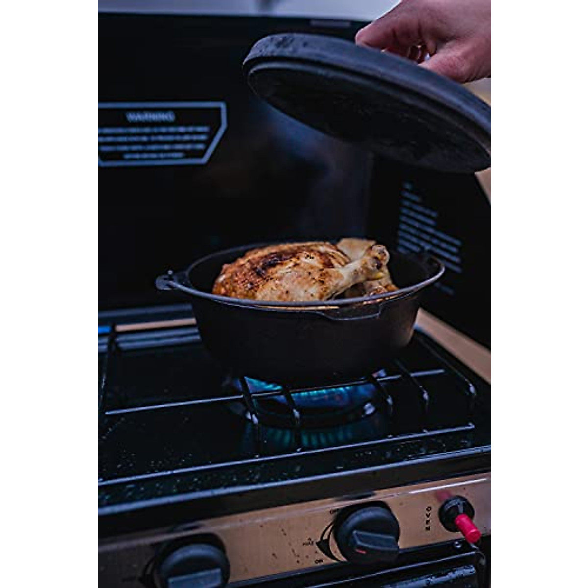 Stansport 16023 Pre-Seasoned Cast Iron Dutch Oven - 4 Qt - Without Legs