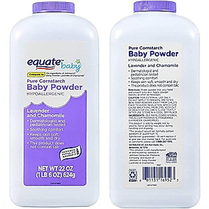 Pure Cornstarch Baby Powder with Lavender and Chamomile (22 oz - 2 Pack)