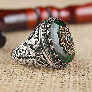 HSQYJ Retro Color Crystal Pear Ring Elegant Vintage Rhinestone Flower Cocktail Statement Rings Uniquely Stylish Fashion Creative Engagement Jewelry for Women