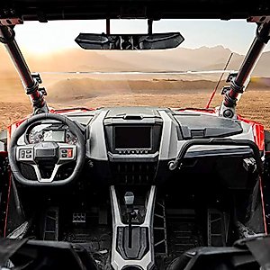 KEMIMOTO 1/2 Half Windshield, Polycarbonate UTV Front Hard Clear Heavy Duty Windshield Shock Resistance Compatible with Polaris RZR PRO XP / 4 (2020 2021 2022 2023)
