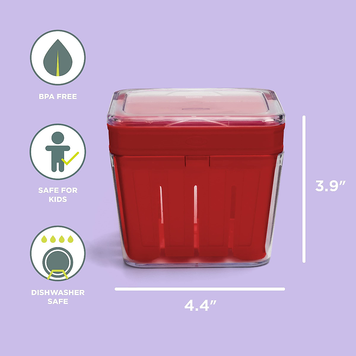 Chef'n Bramble Berry Basket and Colander (1-Quart, Cherry)