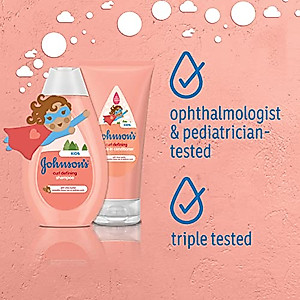 Johnson's Curl Defining Tear-Free Kids' Leave-in Conditioner with Shea Butter, Paraben-, Sulfate- & Dye-Free Formula, Hypoallergenic & Gentle for Toddlers' Hair, 6.8 fl. Oz