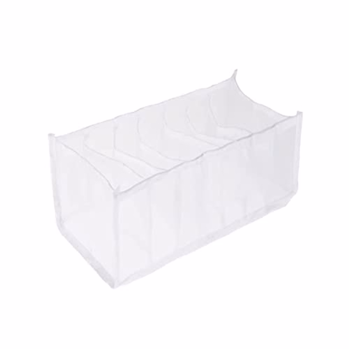 JUNYY Portable Compartment Foldable Clothes Drawer Mesh Separation Storage Box Portable Wardrobe Sock Underwear Divider Organizer(White, Leggings 7 Grid)