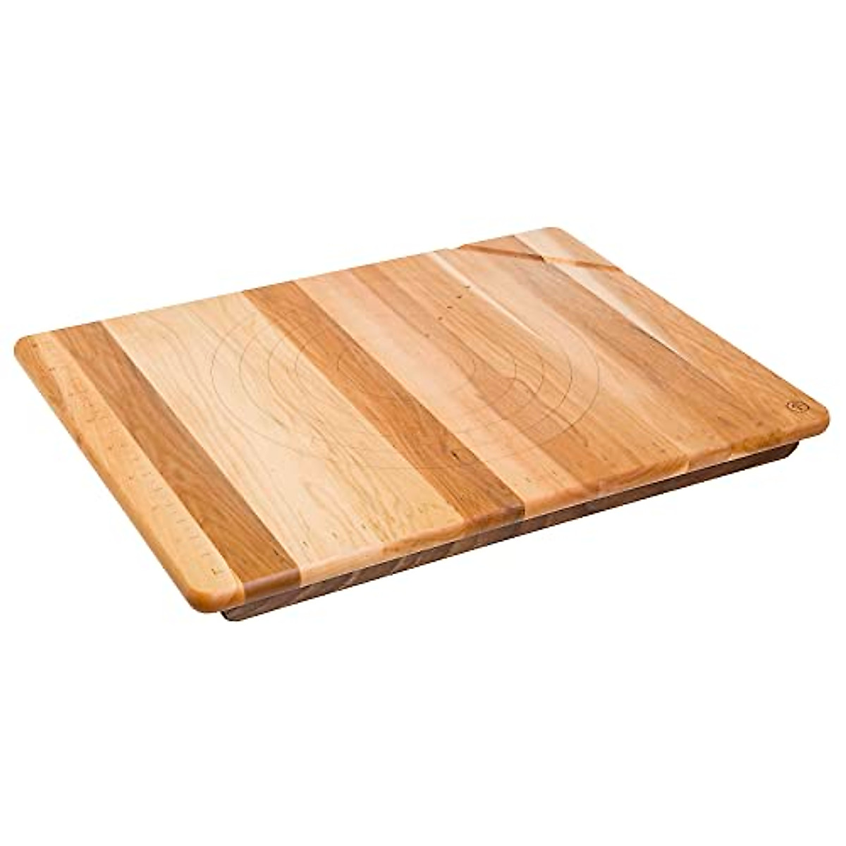JK Adams Maple with Walnut 24x18 Inch Cleat Pastry Board
