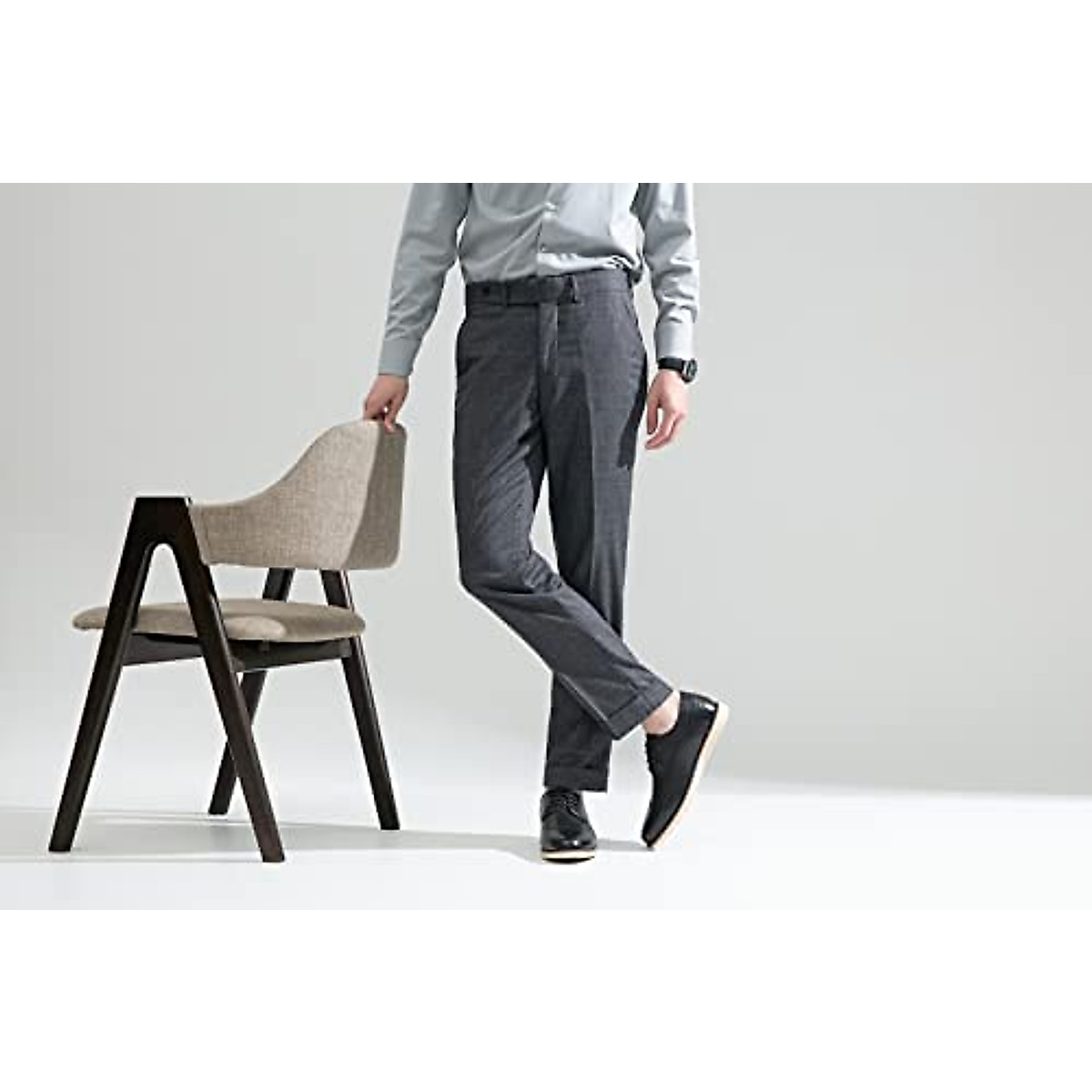 Vostey Men's Dress Shoes Black Casual Dress Shoes for Men Wingtip Oxford Shoes Business Dress Shoes (BMY617A Black 10.5)