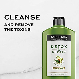John Frieda Detox and Repair Shampoo, 8.45 Ounce Shampoo with Nourishing Avocado Oil and Green Tea