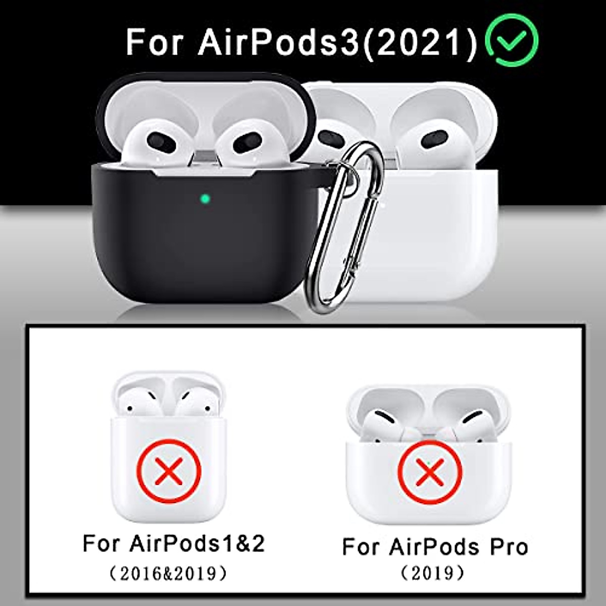 14 in 1 for AirPods 3 Case Accessories Set Kit for AirPods 3 Generation Case Cover Silicone 2021, Protective Case for Apple AirPod Gen 3 3rd Charging Case with Ear Cover[2021Released 3st Gen]