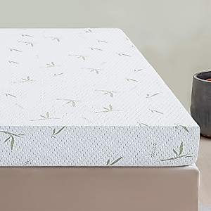 Dyonery 8 Inch Twin XL Memory Foam Mattress, Cooling Green Tea Gel Mattress in a Box, Rayon Mattress for Breathable Sleep, Made in USA, Certipur-Us Certified, Medium Mattress, 38x80x8”