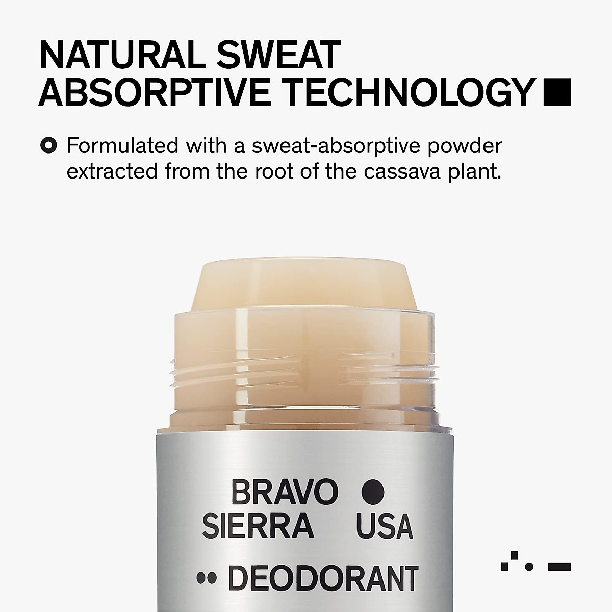 Aluminum-Free Deodorant for Men by Bravo Sierra, 1-Pack - Contains Natural Ingredients – Long Lasting All-Day Odor and Sweat Protection -Sandalwood and Fig, 3.2 oz - Paraben-Free, Vegan & Cruelty-Free