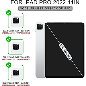 Soke New iPad Pro 11 Case (M2) 2022/2021/2020 with Pencil Holder - [Full Body Protection + Apple Pencil Charging + Auto Wake/Sleep], Soft TPU Back Cover for 2022 iPad Pro 11 inch(Book Watermelon)