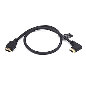 Kework 2 Feet Ultra HD HDMI 8K Cable, 90 Degree Left Angle HDMI 2.1 Version Male to Male High Speed Shield Cable for Xbox TV PS4 PS5 Switch, Support 8K@60HZ 4K@120HZ (Left-Straight)