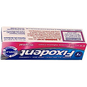 Fixodent Denture Adhesive Cream Original, 1.40 Ounces each (Value Pack of 4)