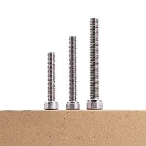 3/8-16 x 1-3/4" (10 Pcs) Socket Head Cap Screws, 304 Stainless Steel 18/8, Full Thread, Coarse Thread, ASME B18.3-1