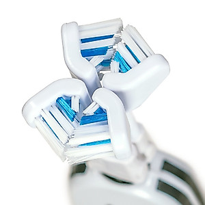 30 Second Smile - Extra Reach Standard Soft (4 Pack) Replacement Dual Heads - Reduces Plaque, Whiter Teeth, Healthier Gums, Fresher Breath - Dentist Recommended