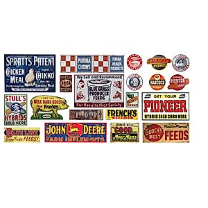 HO Scale Feed & Seed Building/Structure Sign Decals #7