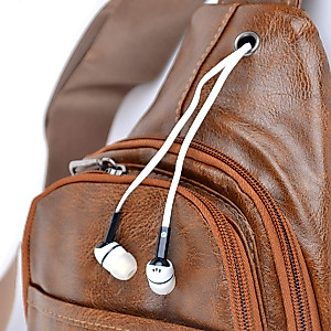 WESTEND Crossbody Leather Sling Bag Backpack with Adjustable Strap