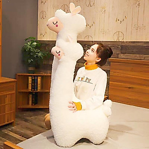 Ryttir 29.5 Inch 15% Chubbier Big Llama Stuffed Animal,Soft Weighted Llama Plush Stuffed Llama Pillow for Kids and Adults - Perfect Llama Gifts for Cuddling and Room Decoration