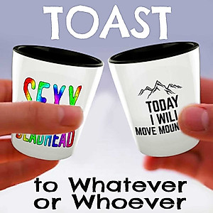 Famous Artist Masterpiece Shot Glass Self-PortraIt Shot Glass WIth A Straw Hat ObverseThe Potato Peeler 1887 Vincent Van Gogh Dutch Masters Work Of Art Painting 11oz Ceramic Drink Jigger