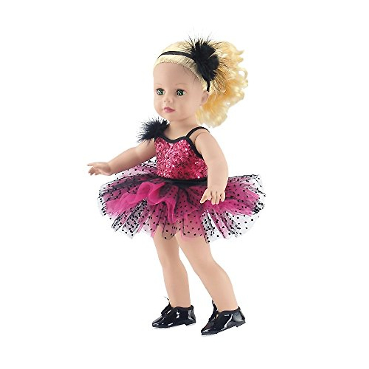 Emily Rose 18 Inch Doll 4 Piece Jazz Ballet Ballerina Dance Outfit, Includes Doll Tap Shoes! | Compatible with 18" American Girl Dolls