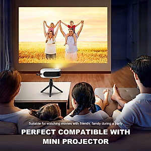 Mini Projector Tripod, Didbynm 6.3 Inch Compact Desktop Tripod Stand [Universal 1/4 Screw] [Ballhead] Pocket Tripods Stand for Mini Projector/Cameras Smooth 4, Osmo Mobile, Vimble 2