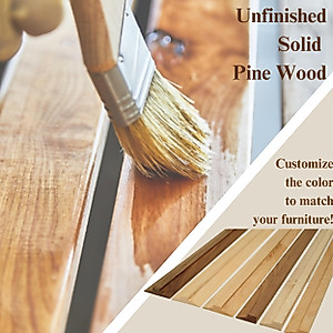 Rustic State Vigo 4 Sectional Adjustable Under Cabinet Mount Wood Stemware Rack Hanging Shelf Glassware Holder Bar Organizer with up to 12 Wine Glass Storage 12 Inch Deep Natural