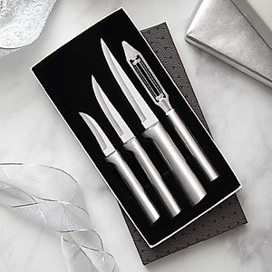 RADA Meal Prep 4-Piece Paring Knife Gift Set With Knifer Sharpener