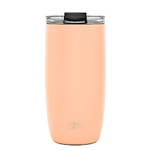 Simple Modern Travel Coffee Mug Tumbler with Flip Lid | Reusable Insulated Stainless Steel Cold Brew Iced Coffee Cup Thermos | Gifts for Women Men Him Her | Voyager Collection | 16oz | Bellini