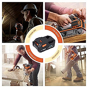 Jialitt 2 Pack R840087 AC840087 18V 6.0Ah Lithium Ion Battery Replacement for Ridgid 18V Battery R840083 R840085 R840086 R840089 AC840085 AC840086 AC840087P AC840089 AC840094