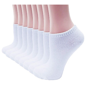 WEUSMAY Ankle No Show Socks for Boys Girls Casual and Athletic Youth Kids Low Cut Socks 8 Pairs (Shoe Size: 2.5-6.5)