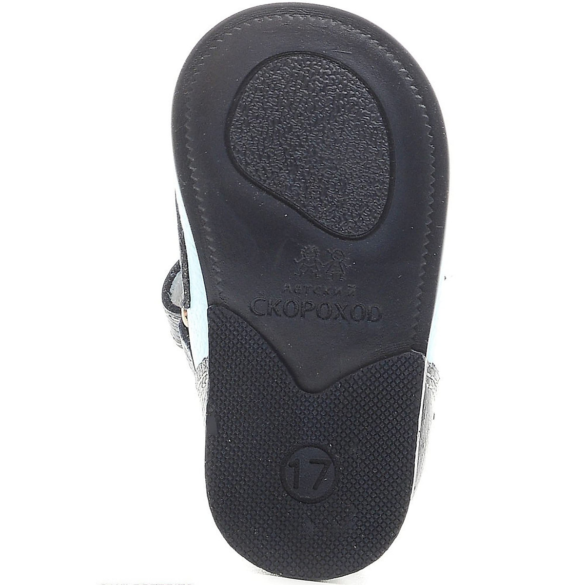 Skorohod Orthopedic Boots 15-141-2 First Step for Boys and Girls Genuine Leather - High Sole - 2 Fasteners (2 Infant, Blue)