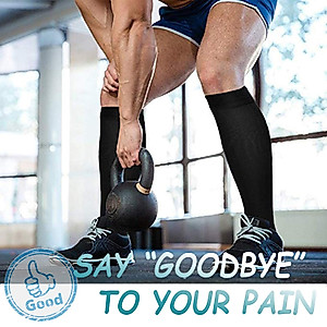 Aoliks Black Compression Socks for Women & Men,Support Knee High Socks for Running Athletic Nurses