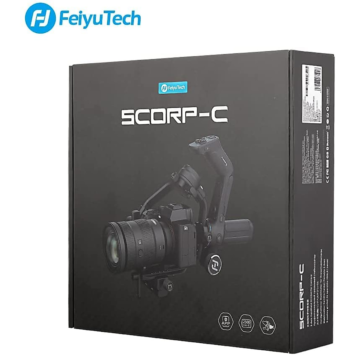 FeiyuTech SCORP-C Camera Stabilizer Gimbal for DSLR and Mirrorless Camera, Camera Handheld Gimbal 3-Axis, 5.5lbs Payload, for Sony α7Ⅳ A6300/A6400 A7S3 a9/a7 for Canon 5D3/80D for Nikon D7500/Z5/Z6 II